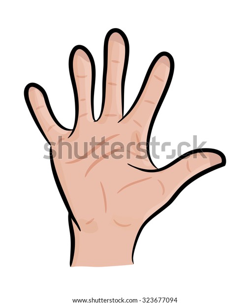 Image Cartoon Human Hand Gesture Open Stock Vector (Royalty Free) 323677094