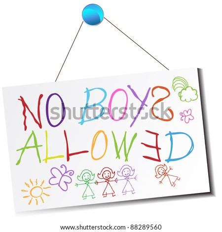 Image Childs No Boys Allowed Sign Stock Vector (Royalty Free) 88289560 ...