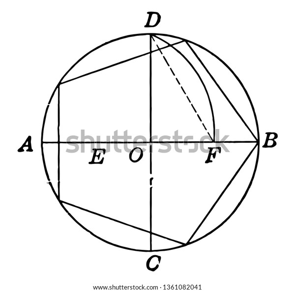 Image Consists Pentagon Pair Perpendicular Lines Stock Vector (Royalty ...