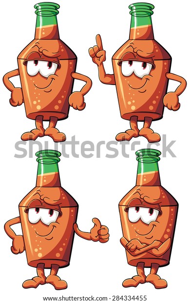 Image Cute Cartoon Bottle Illustration Simple Stock Vector (Royalty ...