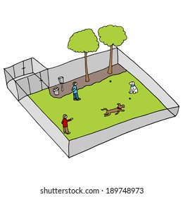 Image Dog Park Stock Vector (Royalty Free) 189748973 | Shutterstock