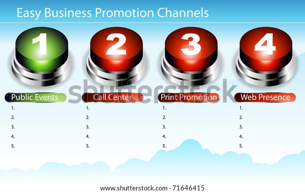 Image Easy Business Promotion Chart Stock Vector (Royalty Free) 71646415