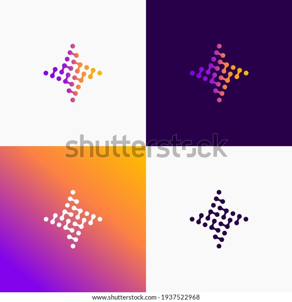 Image Foursided Star Formed Formation Binary Stock Vector (Royalty Free ...