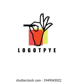 Image Hand Holding Stick Logo White Stock Vector (Royalty Free ...