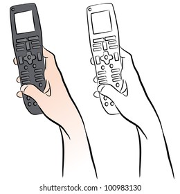 4,792 Hand holding remote control Stock Illustrations, Images & Vectors ...