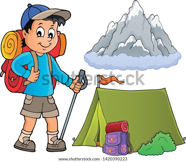 Image Hiker Boy Topic 1 Eps10 Stock Vector (Royalty Free) 1420390223 ...