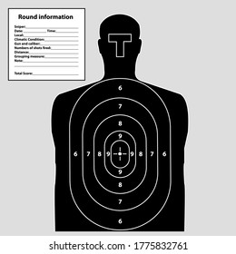 Shooting Target Set Silhouette Human Archery Stock-vektor (royaltyfri ...