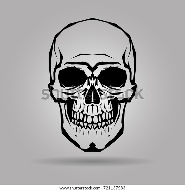 Image Human Skull Cartoon Style Isolated Stock Vector (Royalty Free ...