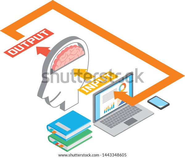 Image Illustration Input Output By Collecting Stock Vector Royalty