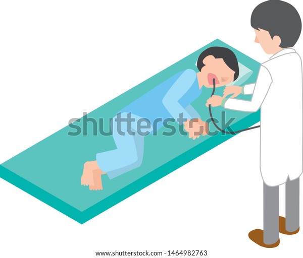 Image Illustration Stomach Camera Examination Stock Vector (Royalty ...