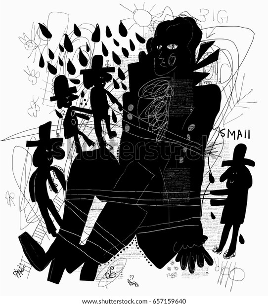 Image Man Who Seized Tied By Stock Vector (Royalty Free) 657159640