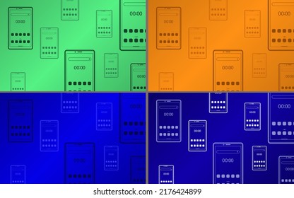 Image Mobile Phone Four Variants Stock Vector (Royalty Free) 2176424899 ...