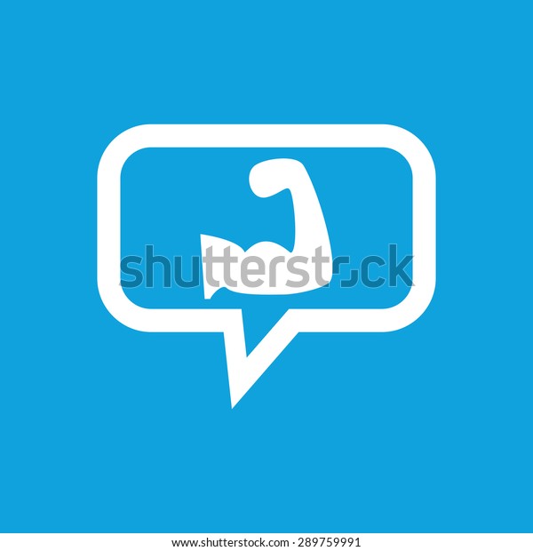 Image Muscular Arm Chat Bubble Isolated Stock Vector (Royalty Free ...