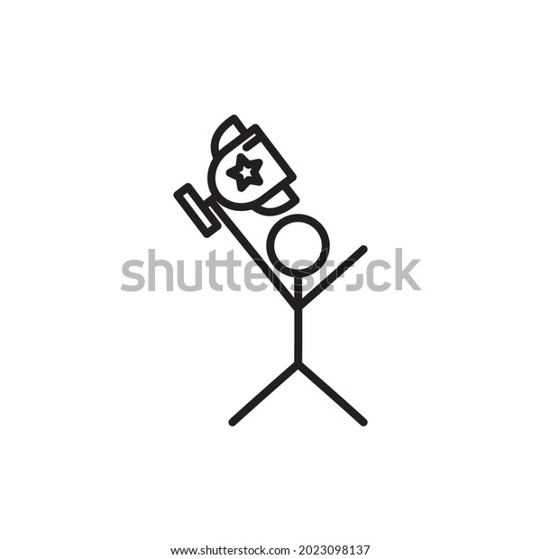 Image Person Trophy Icon Illustration Winning Stock Vector (Royalty ...