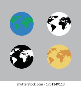 Image Planet Earth Different Shapes Vector Stock Vector (Royalty Free ...