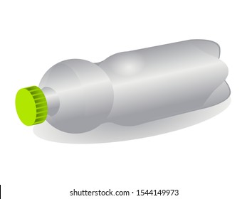 Image Plastic Bottle Lying Horizontally Stock Vector (Royalty Free ...