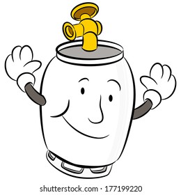 Image Propane Tank Cartoon Character Stock Vector (Royalty Free) 177199220
