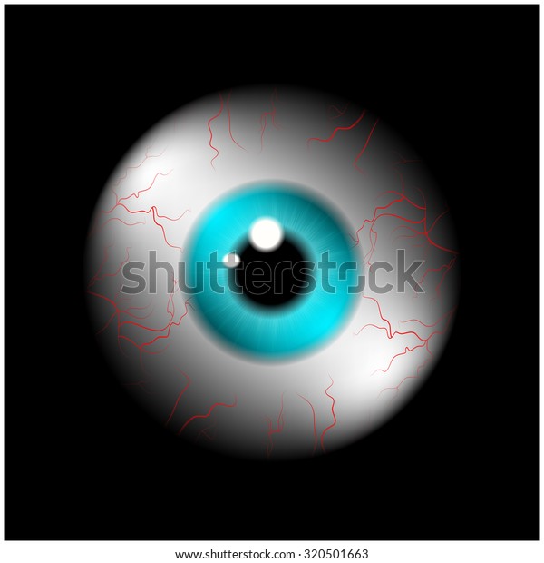 Image Realistic Human Eye Ball Blue Stock Vector (Royalty Free ...