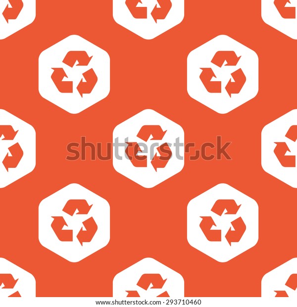 Image Recycle Sign White Hexagon Repeated Stock Vector (Royalty Free ...