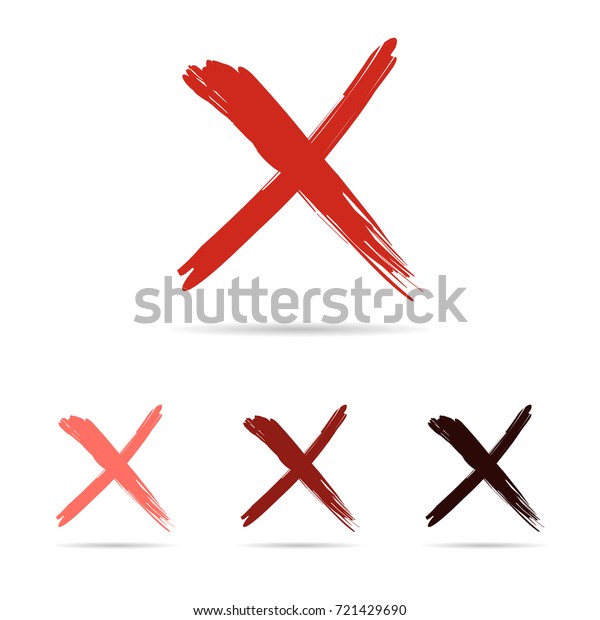 Image Red Grunge X Stock Vector (Royalty Free) 721429690