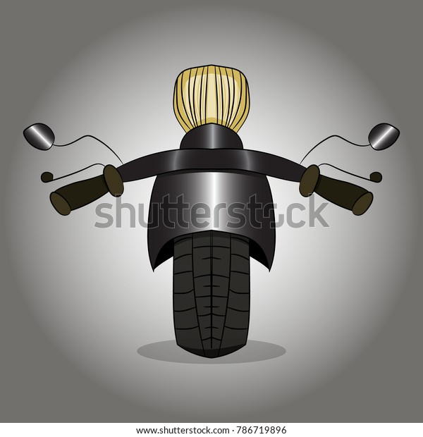 Image Road Motorcycle Front View Vector Stock Vector (Royalty Free ...