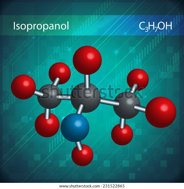 Image Showing Isopropanol Molecules Stock Vector (Royalty Free ...