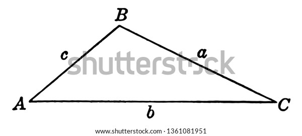 Image Shows Obtuse Triangle Abc All Stock Vector (Royalty Free) 1361081951