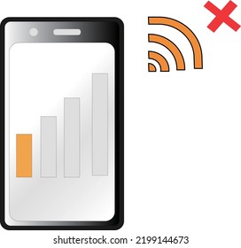 Image Smartphone Communication Failure Stock Vector (Royalty Free ...