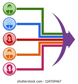 Image Teamwork Line Chart Stock Vector (Royalty Free) 124769467 ...