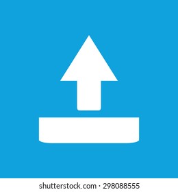 Image Upload Symbol Isolated On Blue Stock Vector (Royalty Free ...