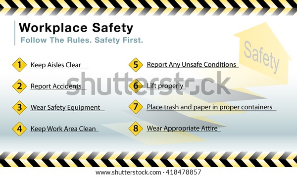 Image Workplace Safety Slide Stock Vector (Royalty Free) 418478857