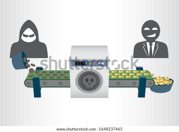 Imaginary Illustration Money Laundering Created Vector Stock Vector ...