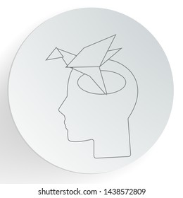 Imagination Head Icon Vector Illustration Stock Vector (Royalty Free ...