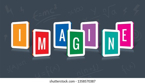 Imagine Word Design On Sheets Stock Vector (Royalty Free) 1358570387 ...