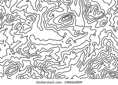 Imitation Geographical Map Black Lines On Stock Vector (Royalty Free ...