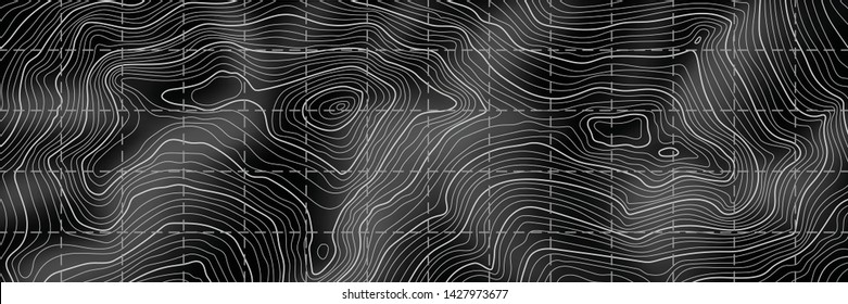 Imitation Geographical Map White Lines On Stock Vector (Royalty Free ...