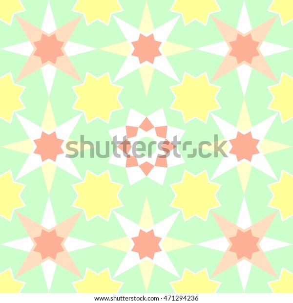 Imitation Tiles Arabic Oriental Stained Glass Stock Vector (Royalty ...