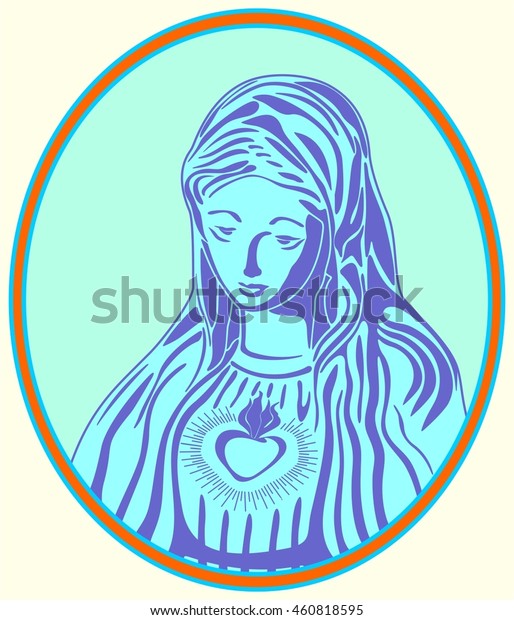 Immaculate Heart Mary: vector de stock (libre de regalías) 460818595 ...