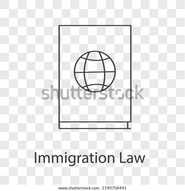Immigration Law Concept On Transparency Background Stock Vector ...