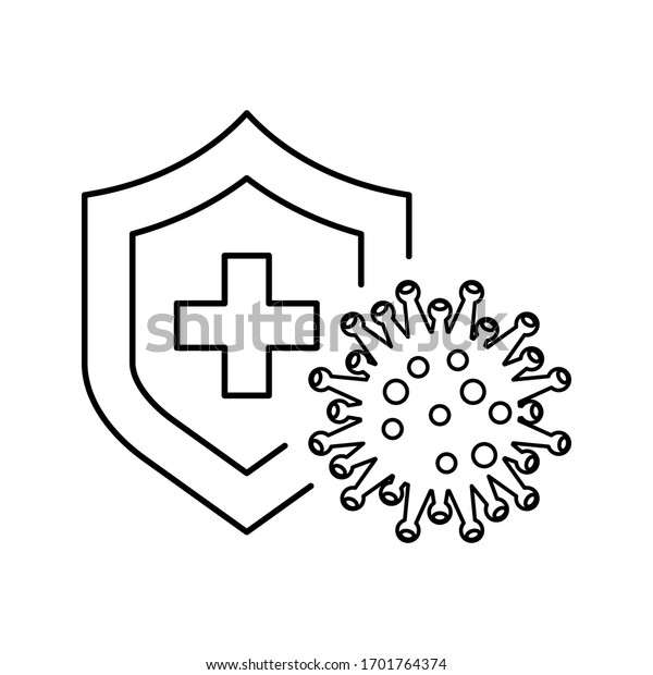 Immune Flu Germ Icon Virus Protection Stock Vector (Royalty Free ...