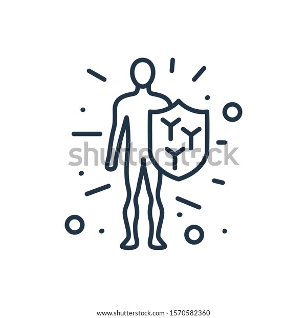 Immune System Icon Isolated Immunity Immune Stock Vector (Royalty Free ...