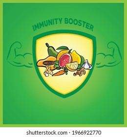 Immunity Booster Colour Vector Illustration Stock Vector (Royalty Free ...