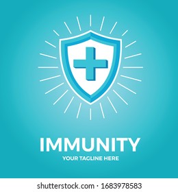 Immunity Shield Logo Template Medical Logo Stock Vector (Royalty Free ...