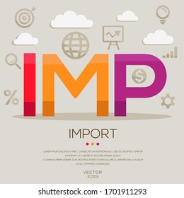 Imp Mean Import Letters Iconsvector Illustration Stock Vector (Royalty ...