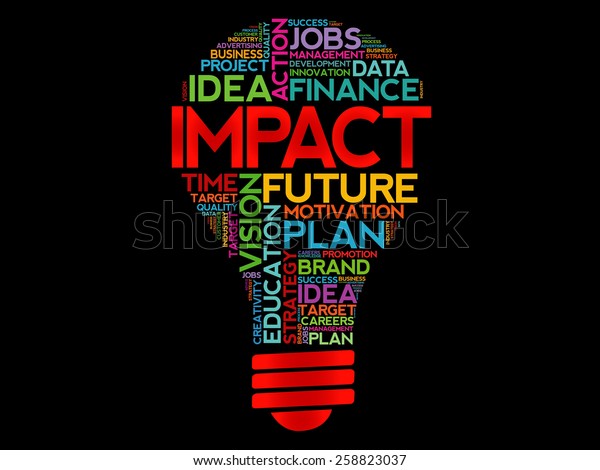 Impact Bulb Word Cloud Business Concept Stock Vector (Royalty Free ...