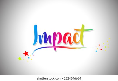 Impact Handwritten Word Text Rainbow Colors Stock Vector (Royalty Free ...