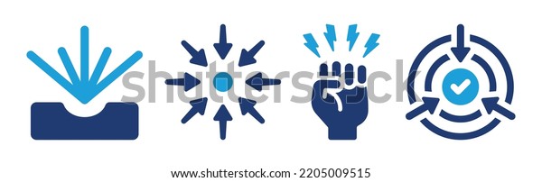Impact Icon Set Effect Action Symbol Stock Vector (Royalty Free ...