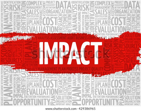 Impact Word Cloud Business Concept Stock Vector (Royalty Free ...