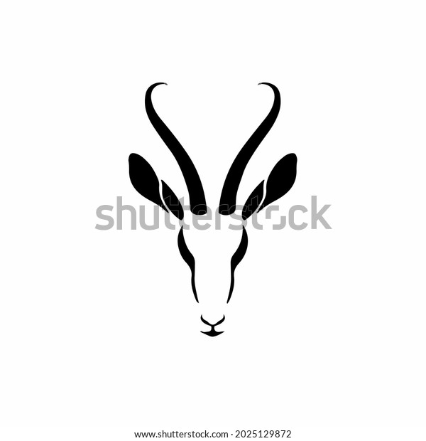 Impala Symbol Logo Tattoo Design Stencil Stock Vector (Royalty Free ...