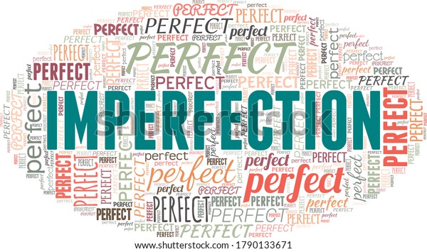 Imperfection Word Cloud Isolated On White Stock Vector (Royalty Free ...